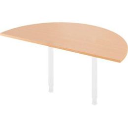 Sch&auml;fer Shop Ansatztisch, &Oslash; 1600 mm, Buche-Dekor/wei&szlig;