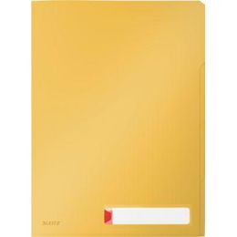 Leitz&reg; Sichth&uuml;lle Cosy Privacy, blickdicht, DIN A4, bis zu 40 Blatt, 3 F&auml;cher, Beschriftungsschild, 3 St&uuml;ck, gelb