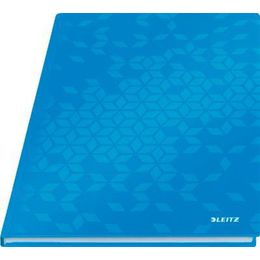 Notizbuch Leitz WOW, Format A4, 80 karierte Blatt, Hardcover-Einband, FSC&reg;-zertifiziert, blau