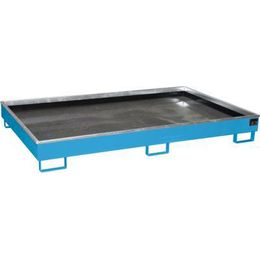 Bauer Regalwanne RW 2200-2 PE, mit PE-Einsatz, L 2165 x B 1315 x H 510 mm, lichtblau RAL 5012