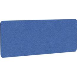 Akustik Tischtrennwand AKUSTIX Vario, Schallabsorptionsklasse B, St&auml;rke 18 mm, ohne Halterungen, B 1600 x H 600 mm, PET-Filz, blau