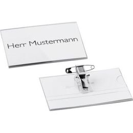 Sch&auml;fer Shop Sch&auml;fer Shop Select Namensschilder mit Kombiklemme, 54 x 90 mm, 25 St&uuml;ck