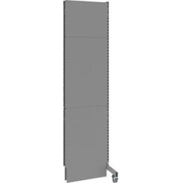Sch&auml;fer Shop Sch&auml;fer Shop Select Schallschutz Stellwand, mobil, Anbaufeld, mit 1 St&uuml;tze & 1 Fu&szlig; mit Doppelrollen, B 625 x T 740 x H 2500 mm, staubgrau RAL 7037