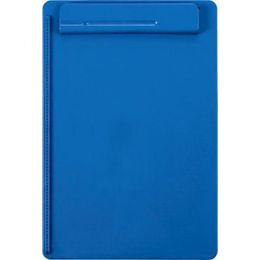 Klemmbrett Maul Maulgo Recycling, A4, Klemmweite 8 mm, mit Papieranschlag links & Cliphalter f&uuml;r Schreibger&auml;te, 90 % Recycling-Kunststoff, blau