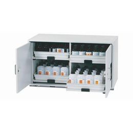 S&auml;uren- und Laugen-Unterbauschrank ASECOS SL-CLASSIC-UB, Fl&uuml;gelt&uuml;ren, Front Lichtgrau, B 1100 x T 570 x H 600 mm