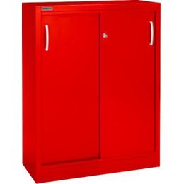 Sch&auml;fer Shop Sch&auml;fer Shop Select Schiebet&uuml;renschrank, 3 Ordnerh&ouml;hen, B 1200 mm, rot RAL 3020