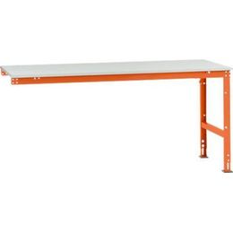 Manuflex Ansatztisch UNIVERSAL Standard, Tischplatte Melamin, 2000x1000, rotorange