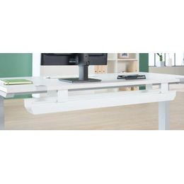 Sch&auml;fer Shop Sch&auml;fer Shop Genius Kabelkanal f&uuml;r Tisch 90&deg; Winkel, abklappbar, Stahl, wei&szlig;