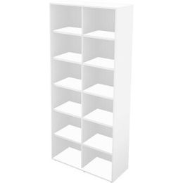 Sch&auml;fer Shop Sch&auml;fer Shop Genius Regal TETRIS WALL, 6 Ordnerh&ouml;hen, B 1000 x T 420 x H 2250 mm, wei&szlig;