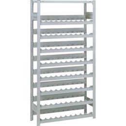 hofe Weinflaschenregal, Grundfeld, Stecksystem, 8 Eins&auml;tze, 2000 x 1000 x 300 mm
