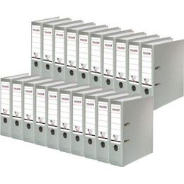 Falken Recycolor Ordner, DIN A4, R&uuml;ckenbreite 80 mm, 20 St&uuml;ck, grau
