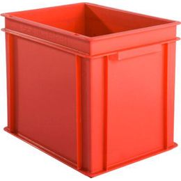 Sch&auml;fer Shop Euro Box Serie EF 4320, aus PP, Inhalt 29,5 L, geschlossene W&auml;nde, Unterfassgriff, rot