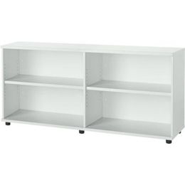 Sch&auml;fer Shop Sch&auml;fer Shop Select Anstellregal, aus Holz, 2 Fachb&ouml;den, B 1600 mm x T 421 x H 750 mm, lichtgrau