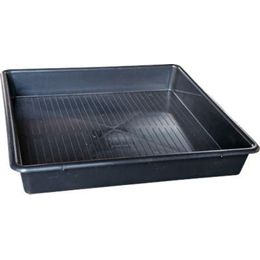 Auffangwanne f&uuml;r Kleingebinde, Volumen 77 l, stapelbar, B 800 x L 800 x H 120 mm, Polyethylen, schwarz