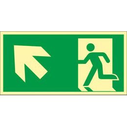 Schild Treppe aufw&auml;rts, linksweisend