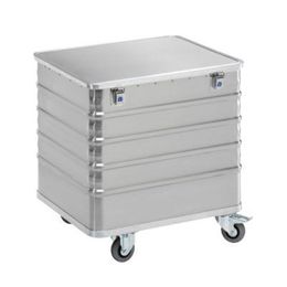 Transportwagen aus Aluminium, mit Scharnierdeckel, 223 l