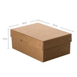 Archivbox Falken PureBox Nature A5, f&uuml;r bis zu 1250 Blatt, mit Beschriftungsfeld, L 250 x B 180 x F&uuml;llh&ouml;he 100 mm, FSC&reg;-Pappe, braun