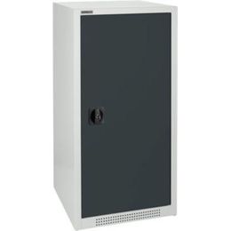 Sch&auml;fer Shop Sch&auml;fer Shop Genius Fl&uuml;gelt&uuml;rschrank FS, Stahl, mit Bel&uuml;ftungsl&ouml;chern, B 545 x T 620 x H 1105 mm, 3 OH, lichtgrau/anthrazitgrau, bis 250 kg