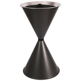 SZ Metall Konischer Standaschenbecher Diabola ECO, Alu-Einlegeschale, H 710 mm, &oslash; 400 mm, schwarz, Quarzsand