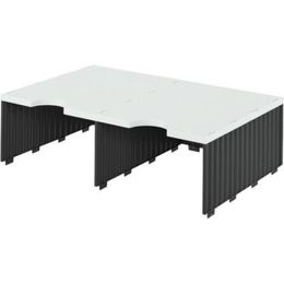 Styro&reg; Sortierstation Styrodoc Jumbo, DIN C4, 1 Etage/2-reihig/2 F&auml;cher, schwarz