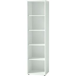 Regal MONTERIA, 5 Ordnerh&ouml;hen, B 500 x T 370 x H 1960 mm, wei&szlig;
