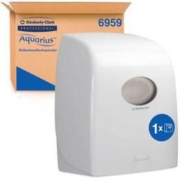 Kimberly-Clark&reg; Aquarius Rollenhandtuchspender 6959, L 428 x B 338 x H 241 mm, Kunststoff, wei&szlig;