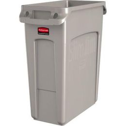 Rubbermaid Abfallbeh&auml;lter Slim Jim&reg;, Kunststoff, Fassungsverm&ouml;gen 60 Liter, beige