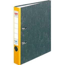 Ordner Herlitz maX.file nature, DIN A4, R&uuml;ckenschild geklebt, Hartpappe, R&uuml;ckenbreite 50 mm, gelb, 1 St&uuml;ck