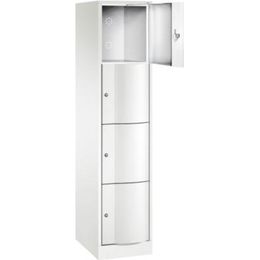 C+P Schlie&szlig;fachschrank Resisto, 1 Abteil, 4 F&auml;cher, B 396 x T 540 x H 1950 mm, Verkehrswei&szlig;