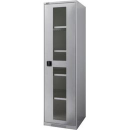 Sch&auml;fer Shop Sch&auml;fer Shop Genius Sichtt&uuml;rschrank FS, 5 OH, abschlie&szlig;bar, 4 Fachb&ouml;den, bis 250 kg, B 545 mm, Stahl, wei&szlig;aluminium RAL 9006/wei&szlig;aluminium RAL 9006
