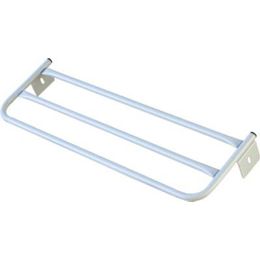 Hutablage f&uuml;r Umkleidebank 1500 mm, Stahl lichtgrau RAL 7035, f&uuml;r Sypro B&auml;nke mit R&uuml;ckenlehne