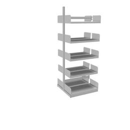Kerkmann Variabo Freiarmregal, Anbaufeld, doppelseitig, 300 mm Fachtiefe, 750 x 2000 mm