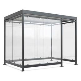&Uuml;berdachungssystem WSM K&ouml;ln K3 d/b, B 3180 x T 2165 x H 2510 mm, fertig montiert, anthrazitgrau RAL 7016