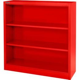 Sch&auml;fer Shop Sch&auml;fer Shop Select Stahlregal MS iCOLOUR, 3 Ordnerh&ouml;hen, B 950 x T 400 x H 1215 mm, rot RAL 3020