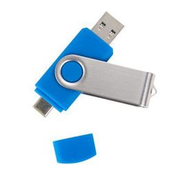 USB-Stick C5, mit 1 x USB 3.0 & 1 x USB Typ-C, bis zu 4,8 GB/s, duplexf&auml;hig, Speicherkapazit&auml;t 64 GB, blau