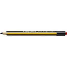 Eingabestift Staedtler Noris&reg; Digital Jumbo, f&uuml;r EMR-f&auml;hige Endger&auml;te, austauschbare Spitze, 4096 Druckstufen, Handballenerkennung, digitales Radiergummi, Dreikant, nachhaltiger Holzwerkstoff, schwarz-gelb