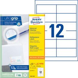 Avery Zweckform 3659-200 Universal-Etiketten, ultragrip, 97 x 423 mm, DP INTERNETMARKE geeignet