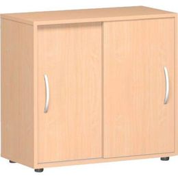 Schiebet&uuml;renschrank PALENQUE, 2 OH, B 800 x T 400 x H 752 mm, Buche-Dekor