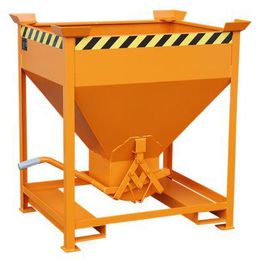 Bauer Silobeh&auml;lter Typ SG 375, Einfahrtaschen, Inhalt 375 Liter, orange RAL 2000