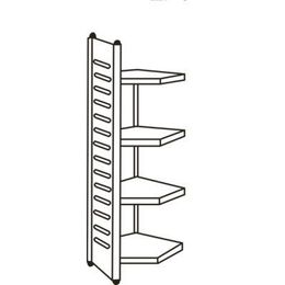 Zusatz-Eckboden f. Regale G1, 400x400 mm