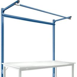 Manuflex Aufbauportal m. Ausleger, Grundtisch SPEZIAL Arbeitstisch/Werkbank UNIVERSAL/PROFI, 1750 mm, brillantblau