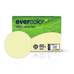 Clairefontaine Kopierpapier EVERCOLOR, farbig, DIN A4, 80 g/m&sup2;, hellgelb, 500 Blatt