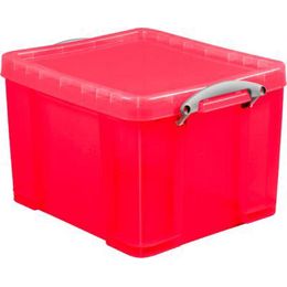 Really Useful Box Box, Kunststoff, transparent rot, 35 l