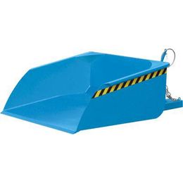 Bauer Staplerschaufel BSI 75, Seilzug-Entriegelung, L 1810 &times; B 1330 &times; H 710 mm, 0,75 m&sup3;, bis 1000 kg, Stahl lackiert, lichtblau