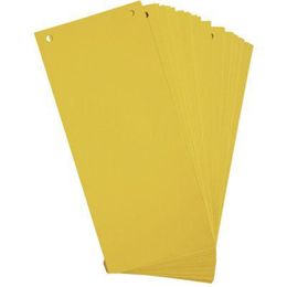 Trennstreifen Exacompta Forever, rechteckig, 2-fach Lochung, B 240 x H 105 mm, Blauer Engel, Recycling-Kraftkarton, gelb, 100 St&uuml;ck