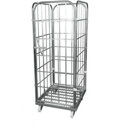Rollbox, 4-seitig, Stahl-Bodenplatte, mit Vorderwand, H 1640 mm