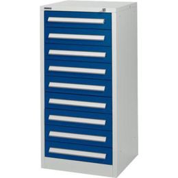 Sch&auml;fer Shop Sch&auml;fer Shop Select Schubladenschrank SF 90, 9 Sch&uuml;be, lichtgrau RAL 7035 enzianblau RAL 5010