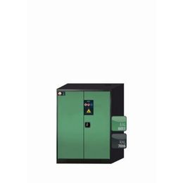 Chemikalienschrank ASECOS CS-CLASSIC, Fl&uuml;gelt&uuml;ren, Front Resedagr&uuml;n, B 810 x T 520 x H 1105 mm