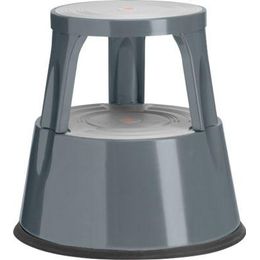 Fahrbarer Rolltritthocker, rutschfester Gummibelag, H 410 x &oslash; 433/283 mm, bis 150 kg, basaltgrau