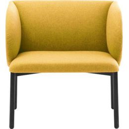 Leyform LIV Empfangssessel, Stahlrohrgestell, Stoffbezug, B 730 x T 620 x H 740 mm, gelb melange